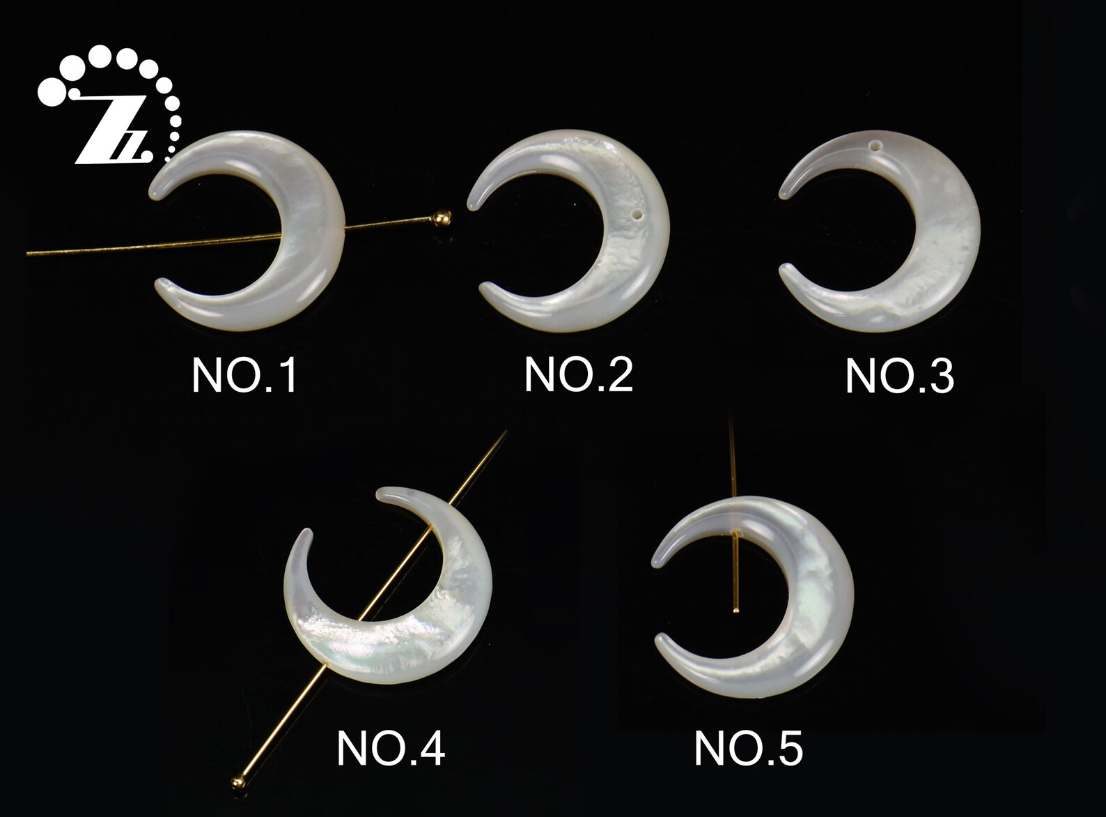 White MOP, MOP, Mother of Pearl Double Horn,crescent,moon,shell Bead ...