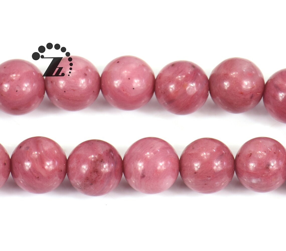 Rhodonite Smooth Round Beads,rhodochrosite,natural,gemstone,diy,jewelry ...