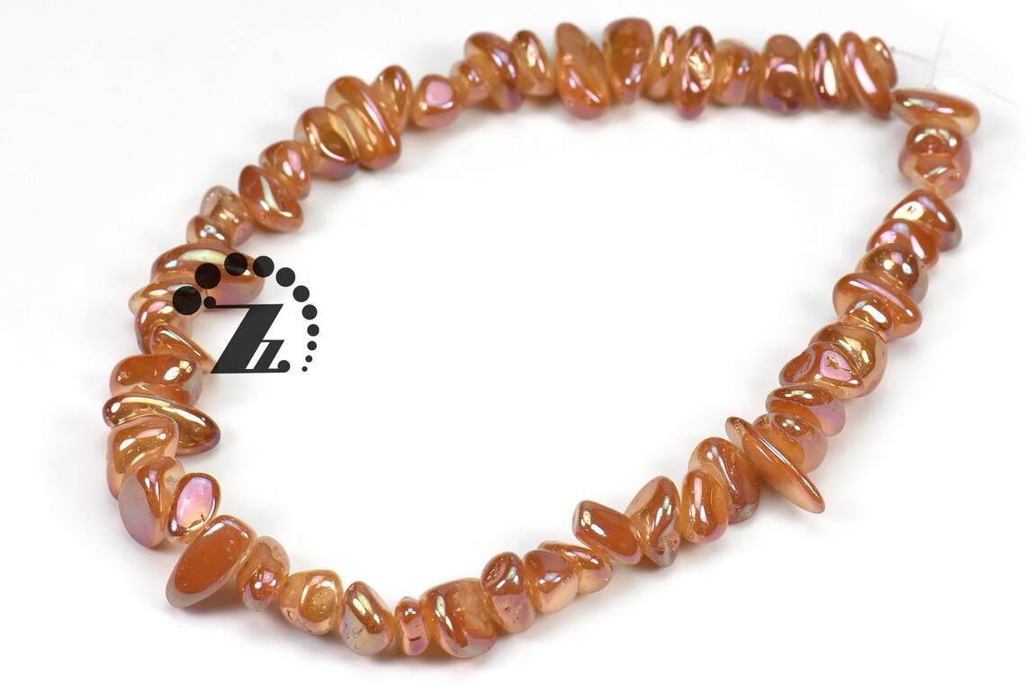 Electroplated Quartz,15" Full Strand Electroplated Crystal Quartz ...