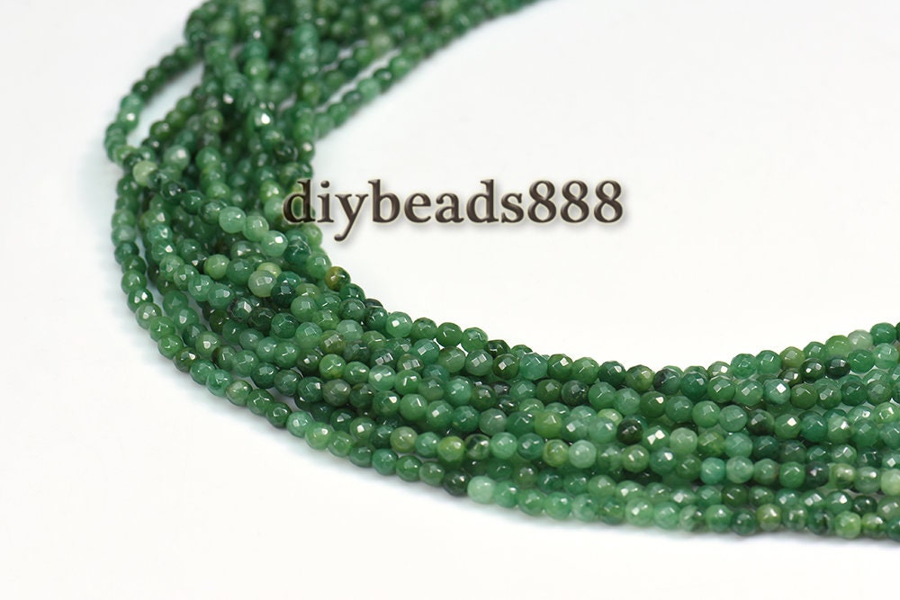 African Jade,15 Inch Full Strand African Jade Faceted Round Beads 2mm ...