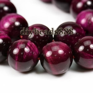 Rose Tiger Eye Smooth Round Beads,tiger Eyes,natural,gemstone,diy Beads ...