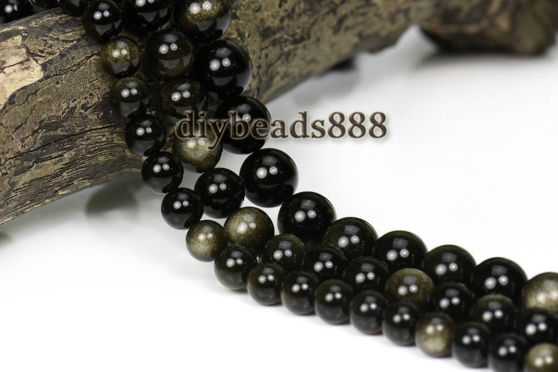 Golden Obsidian15 Inch Full Strand Grade AA Golden Obsidian - Etsy