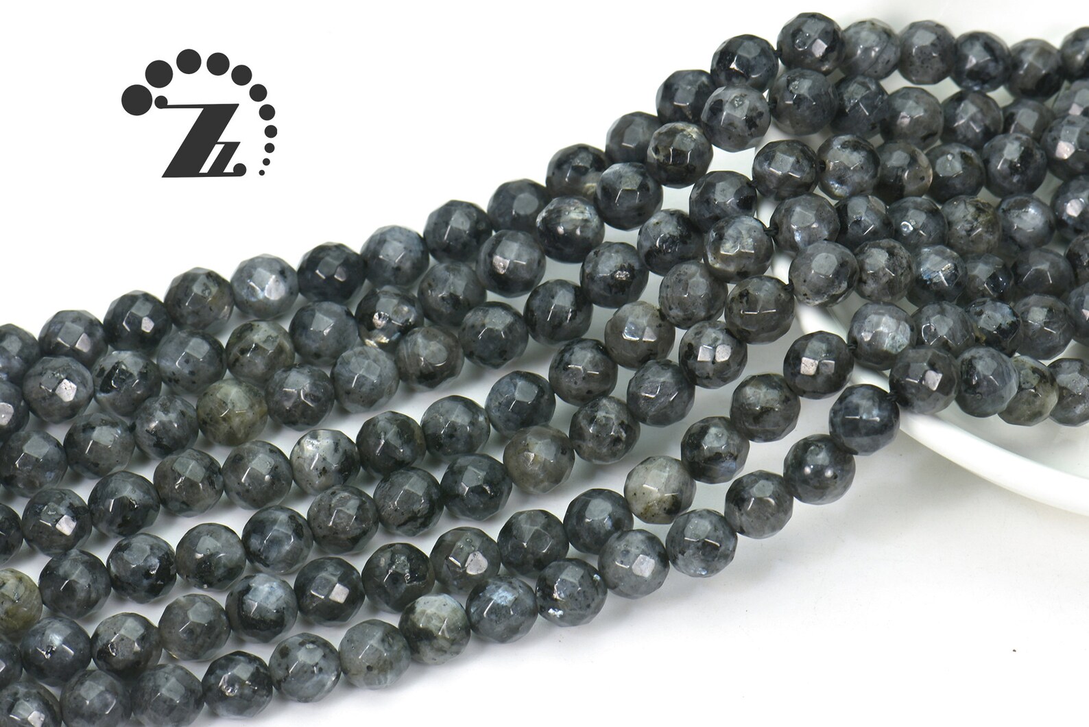 15 Inch Strand of Black Labradorite Faceted64 Faces Round - Etsy