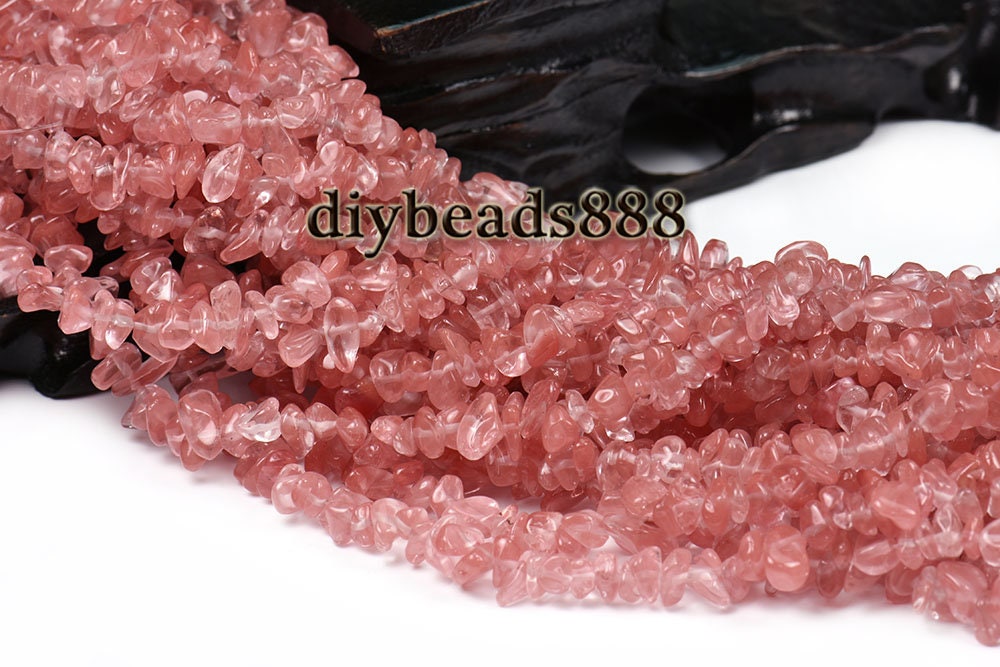Cherry Quartz35 Inch Full Strand Cherry Quartz Chip Nugget | Etsy