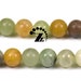 Flower Jade,15 Inch Full Strand Natural Flower Jade Smooth Round Bead ...