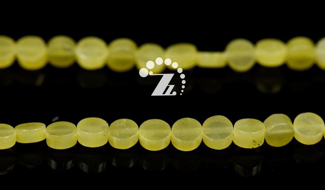 Lemon Jade,15 Full Strand Lemon Jade Smooth Coin Beads,round Beads ...