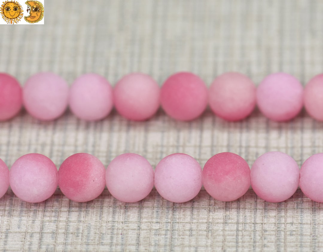 Candy Pink Malaysia Jade Matte Round Bead,malaysia Jade,frosted Bead ...