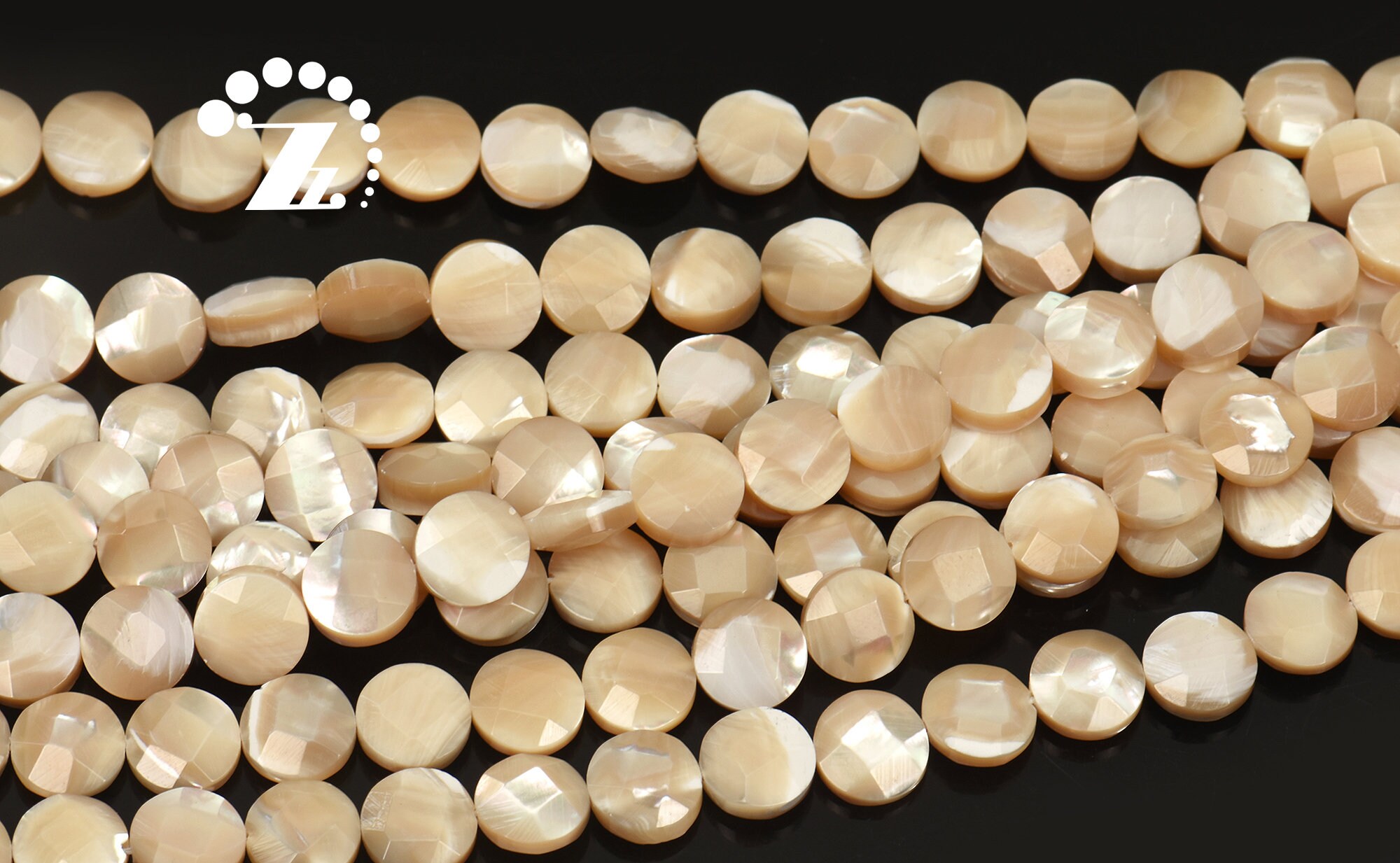 Yellow MOP Faceted Coin beadsMOPMother of pearlSea | Etsy