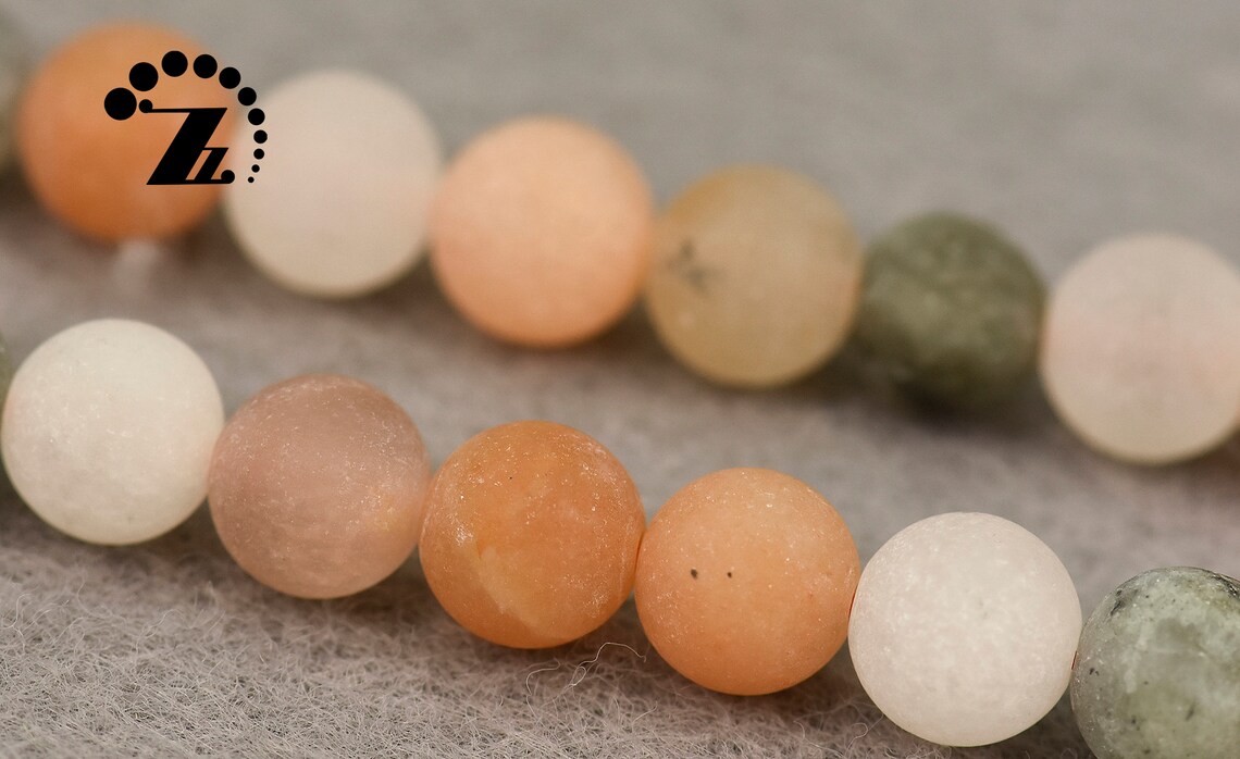 Multicolor Moonstone matte round beadMoonstoneMixed | Etsy