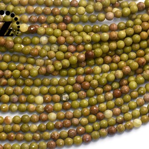 Australia Olive Opal,faceted(128 Faces) Round Beads,natural Opal ...