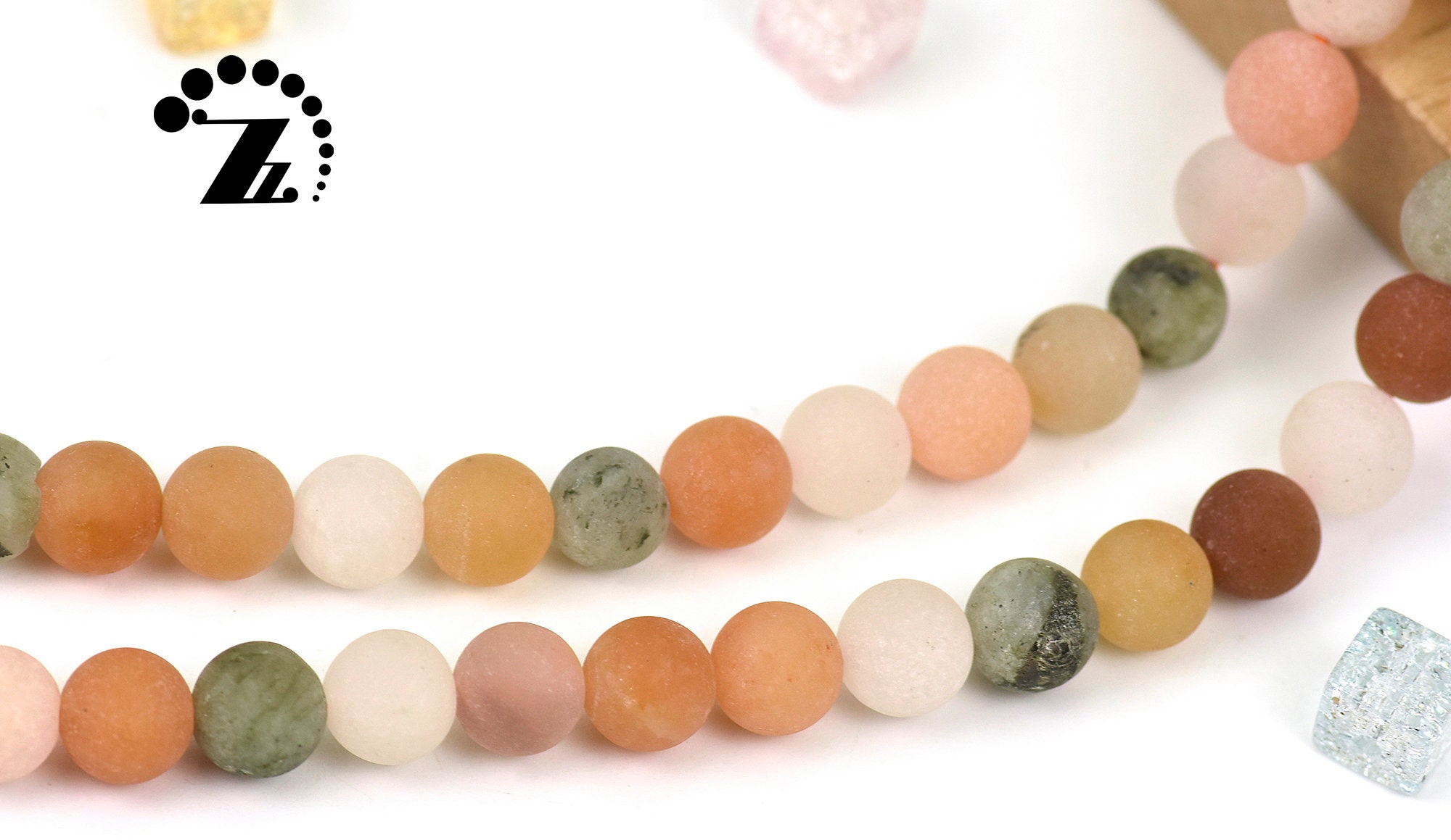 Multicolor Moonstone matte round beadMoonstoneMixed | Etsy