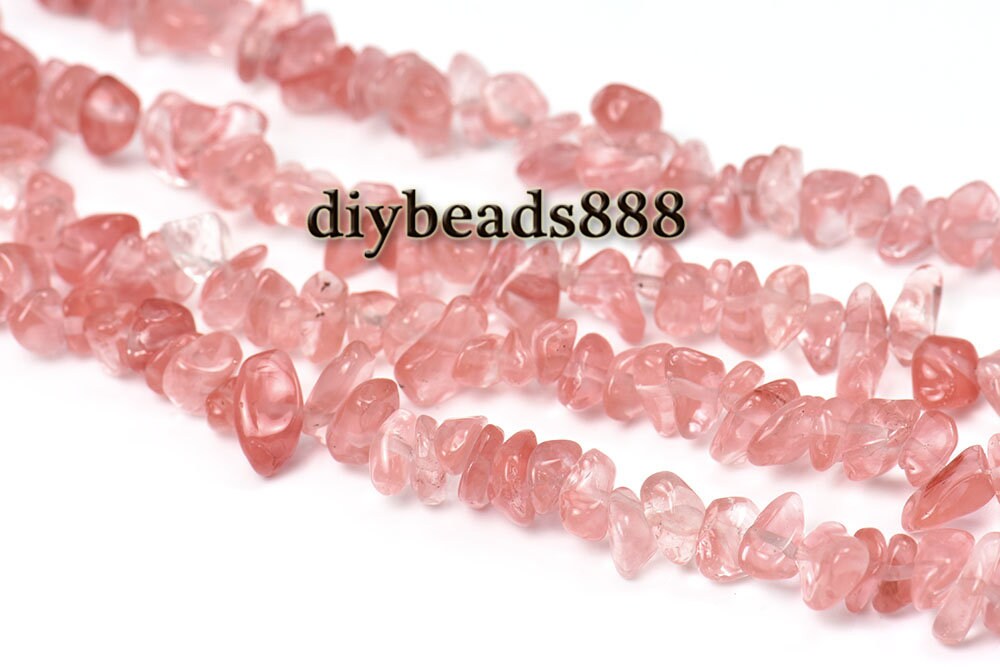 Cherry Quartz35 Inch Full Strand Cherry Quartz Chip Nugget | Etsy