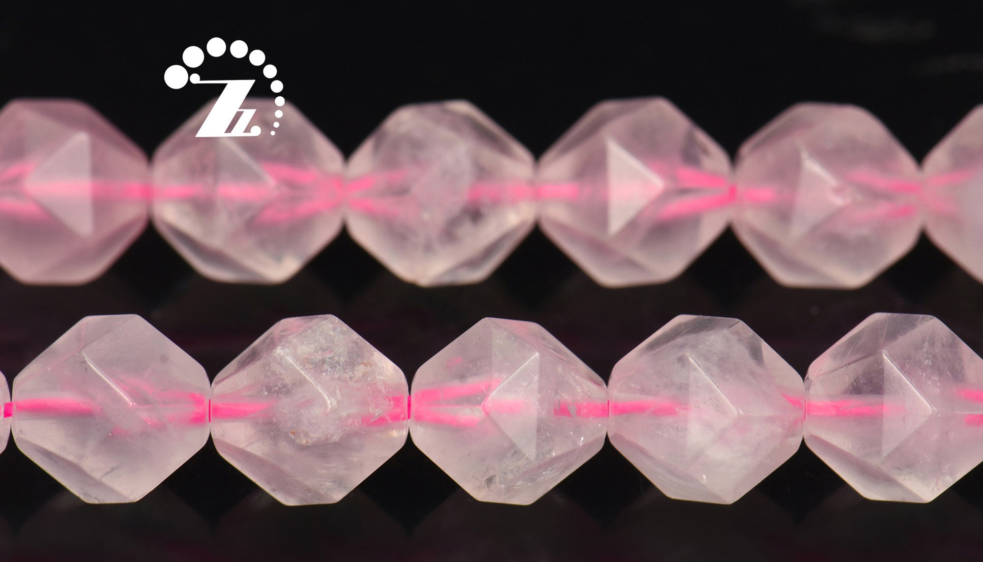 Rose Quartz15 Full Strand Rose Quartz Faceted Star Cut - Etsy