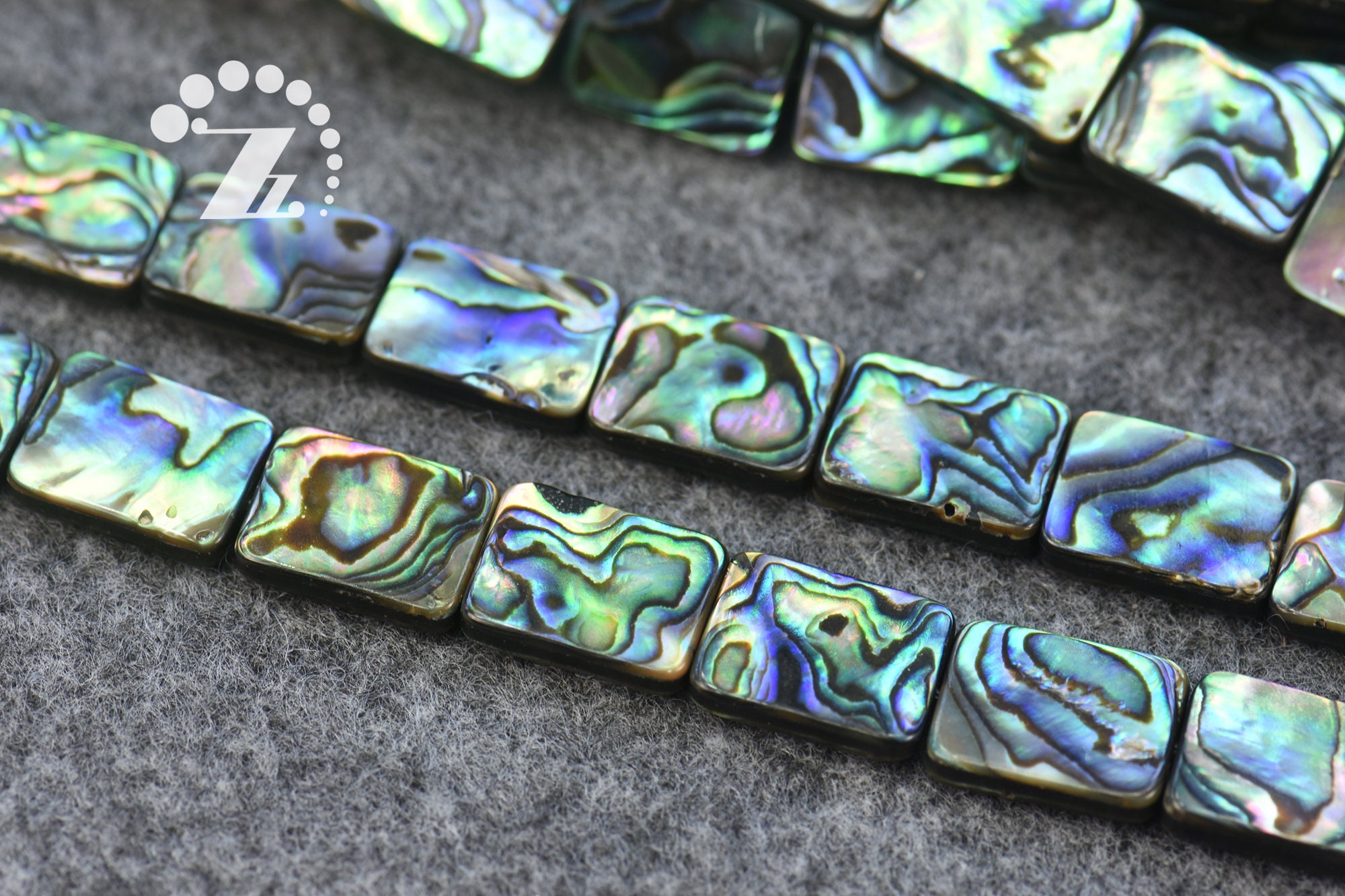 Abalone Shell Smooth Flat Rectangle Bead,oblong Shape,rainbow Abalone ...