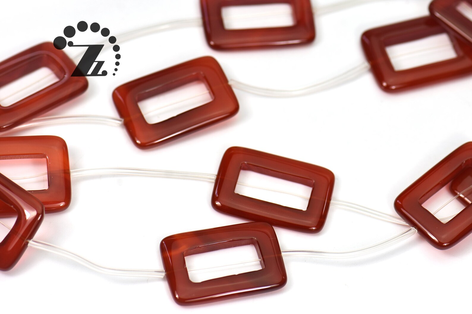 Carnelian Donut Pendant Bead,rectangle Donut Beads,red Agate,agate Bead ...