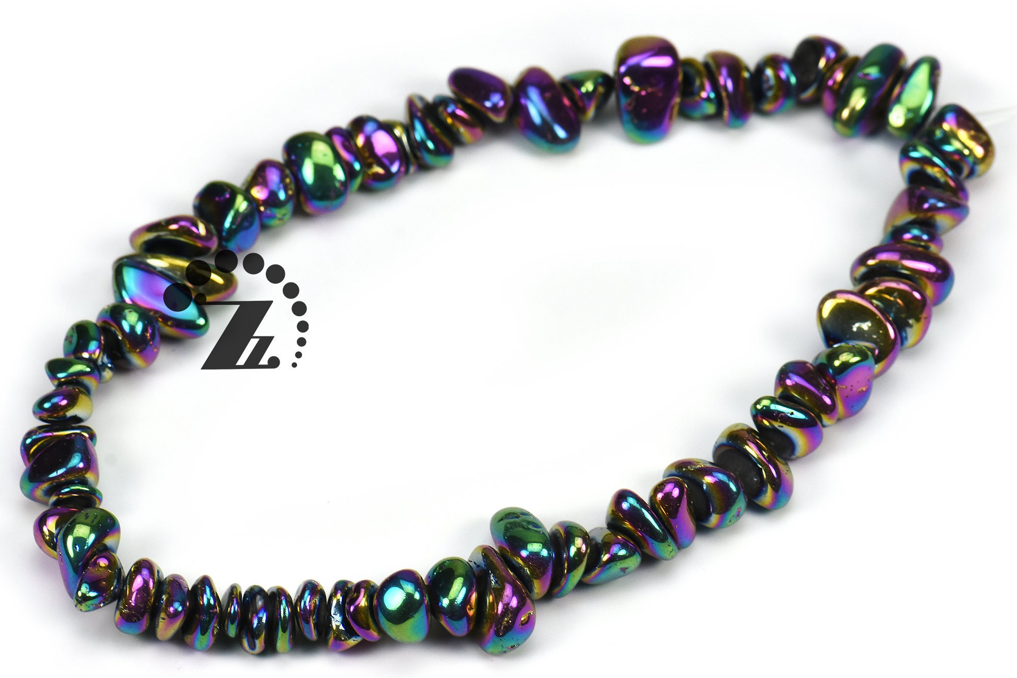 Electroplated Quartz,15" Full Strand Electroplated Crystal Quartz ...