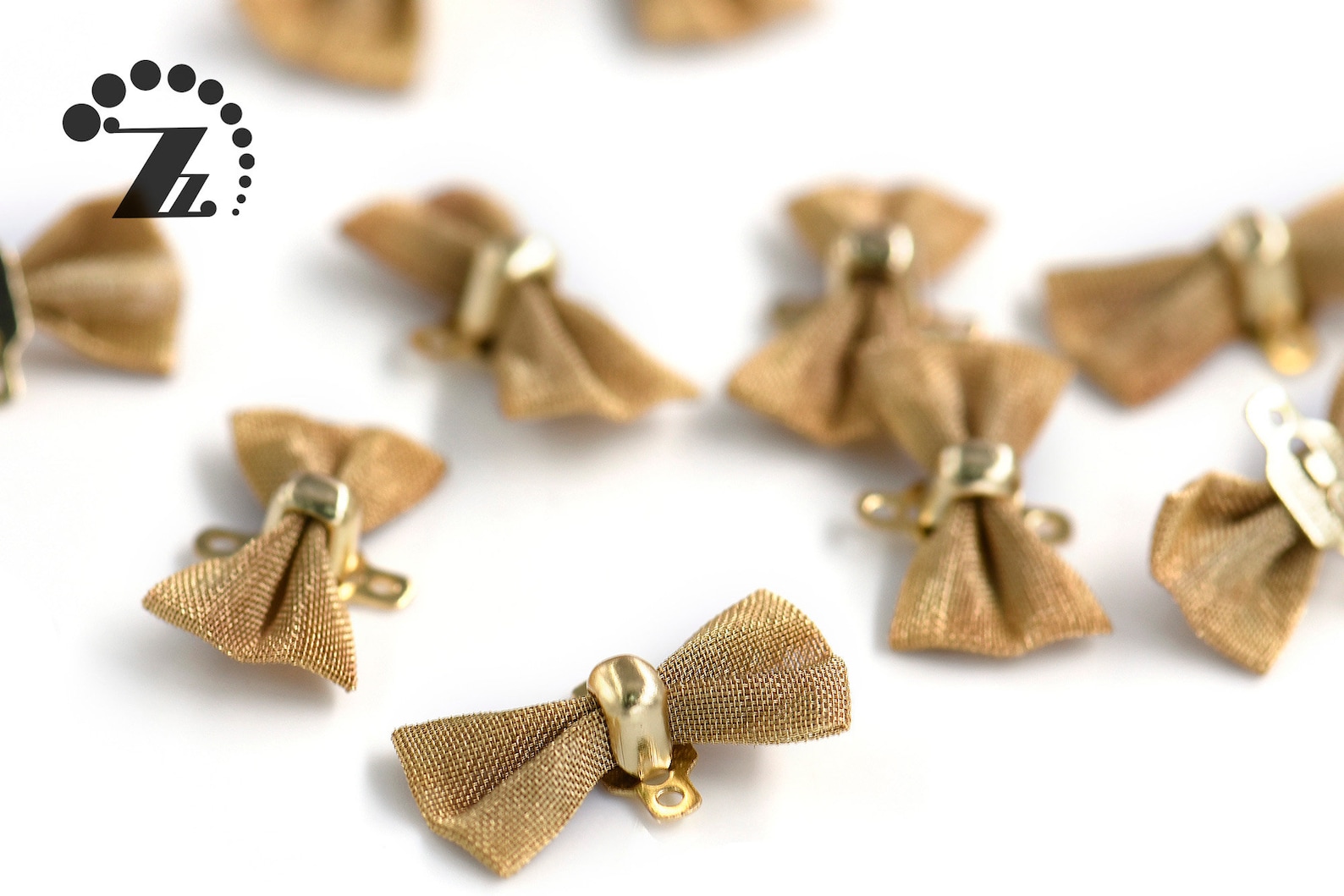 Brass Bow Charms Pendantgold Platedbow - Etsy