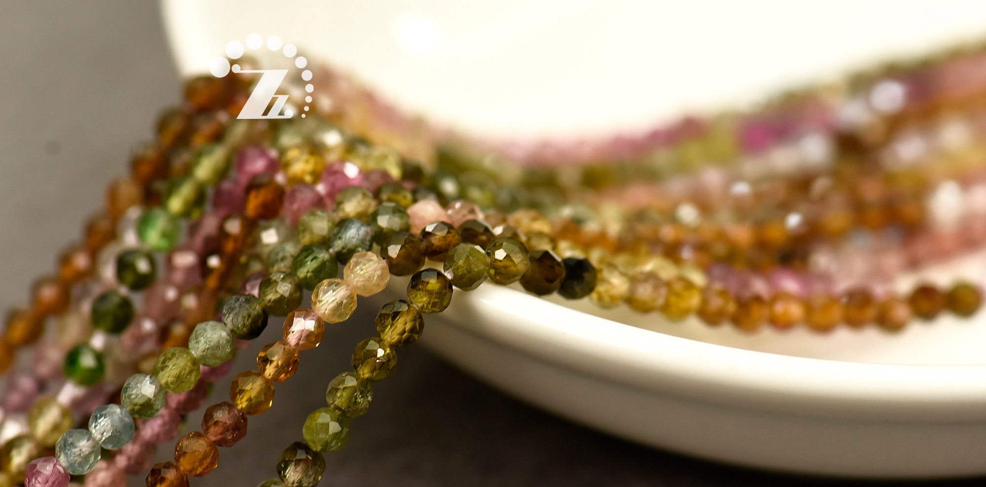 Multicolor Tourmaline faceted round beadGenuine | Etsy