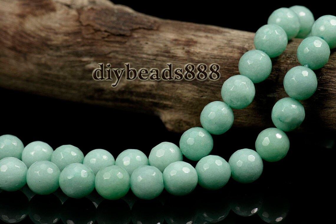 15 Inch Strand of Blue Malaysia Jade Faceted Round Beads 8mm - Etsy