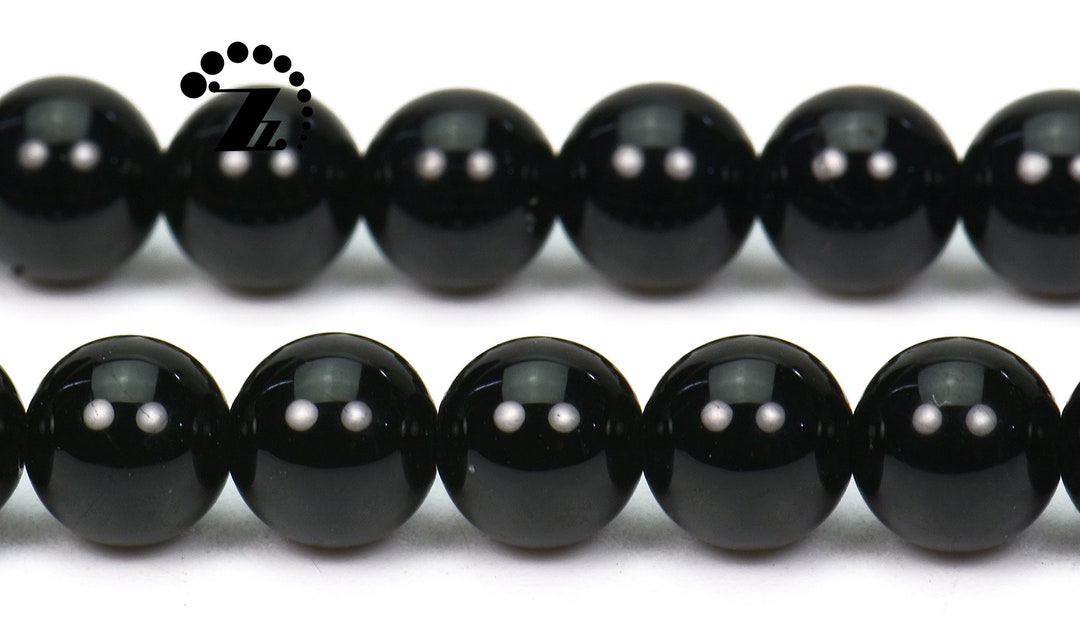 Black Spinel Smooth Round Beads,spinel,natural,gemstone,diy Beads ...
