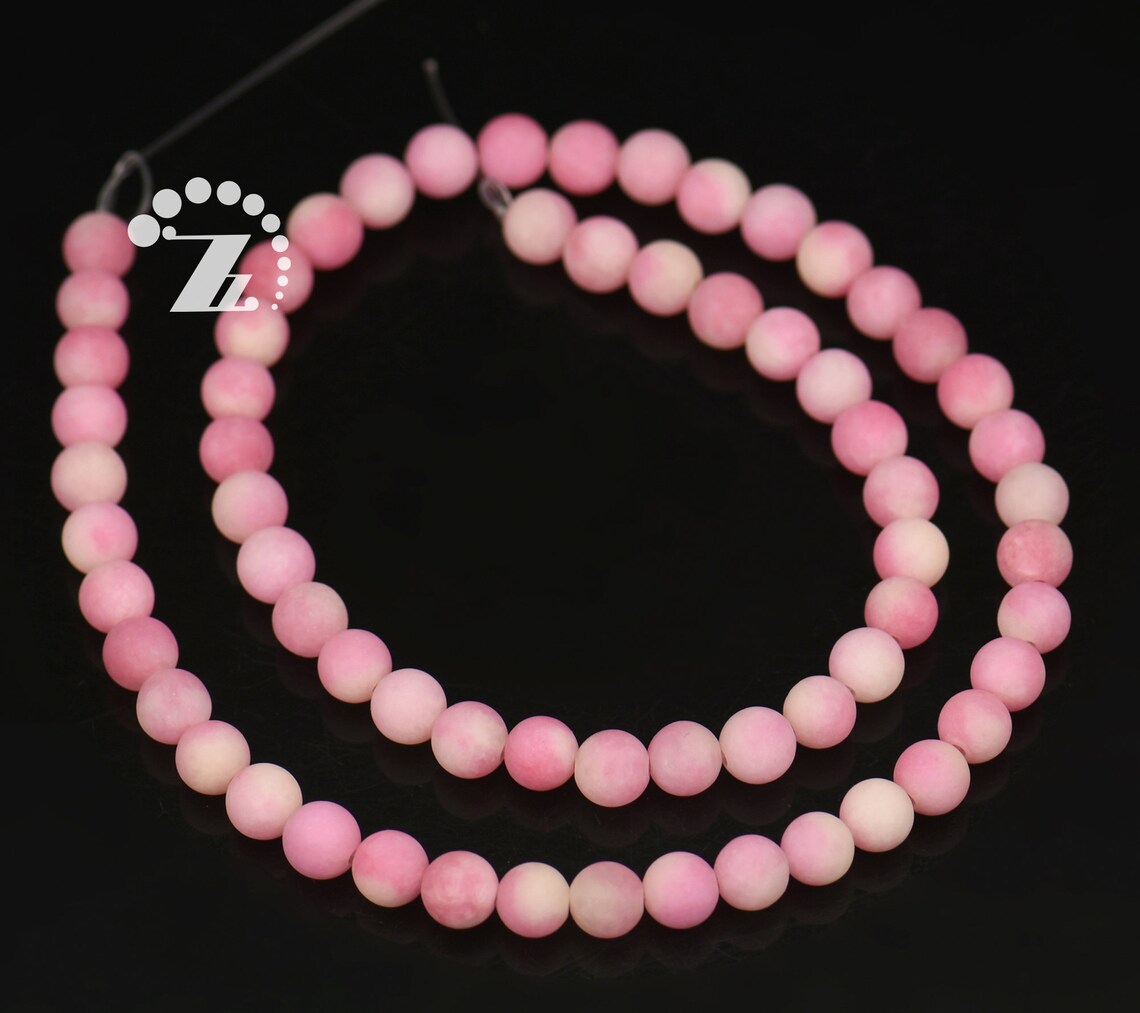 Candy Pink Malaysia Jade Matte Round Bead,malaysia Jade,frosted Bead ...