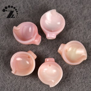 Pink Queen Conch Shell Flower Petal Shell Bead, MOP, Mother of Pearl ...
