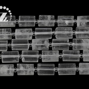Rock Crystal Quartz Faceted Tube Bead,column Bead,cylinder Bead,white ...