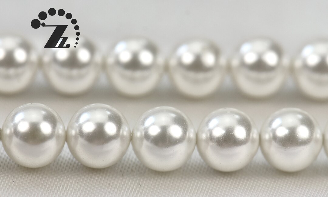 Shell Pearl Smooth Round Beads,white Shell Pearls Beads,natural,diy ...