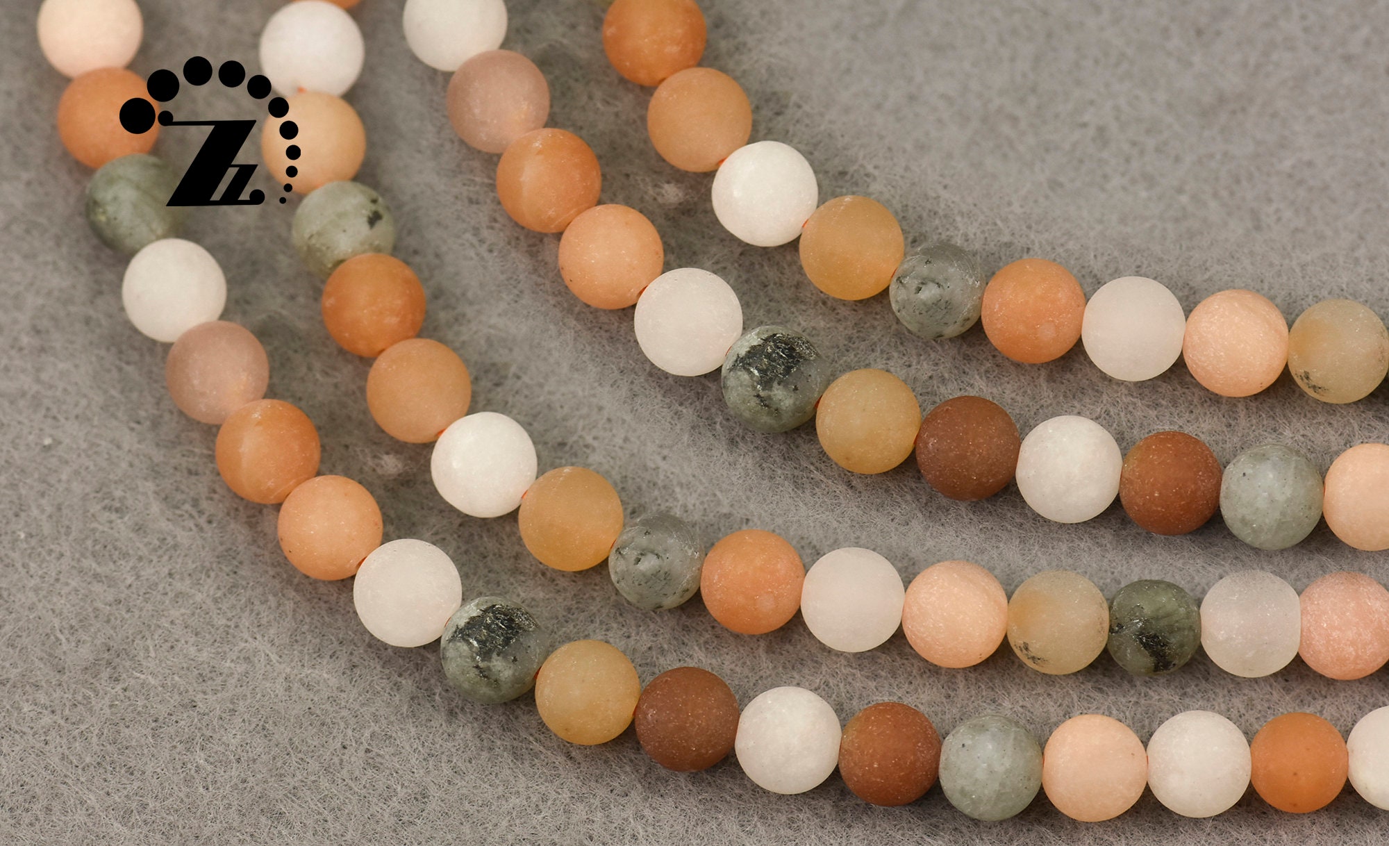 Multicolor Moonstone matte round beadMoonstoneMixed | Etsy