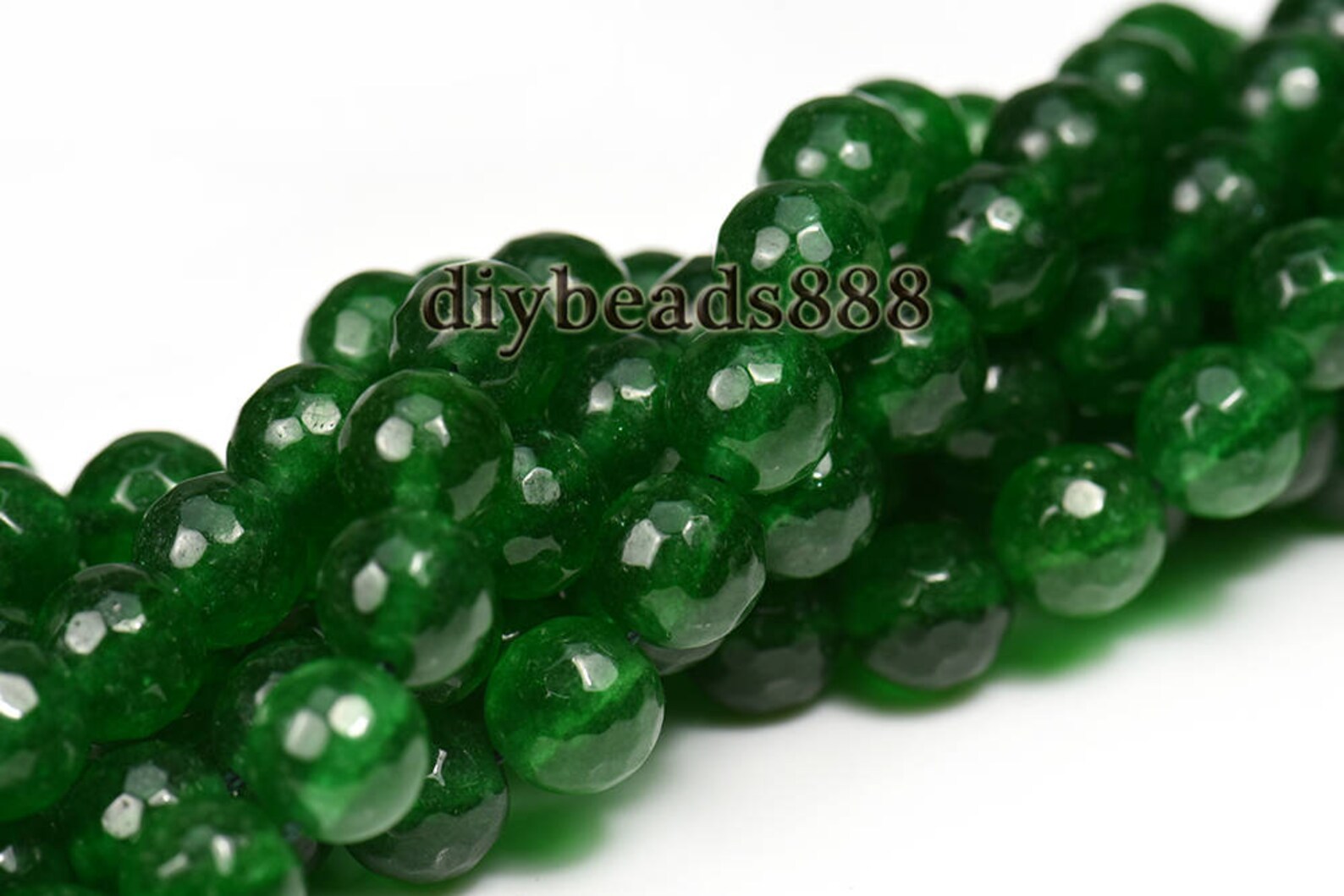 Green Malaysia Jade Faceted Round Beadsmalaysia - Etsy