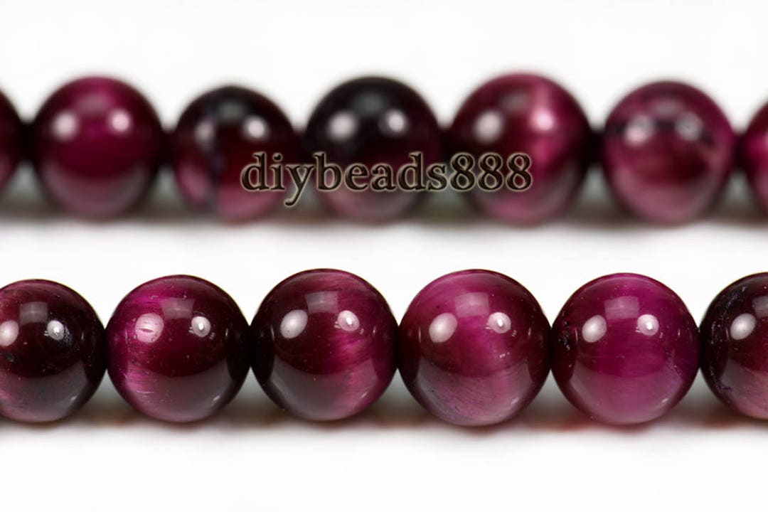 Rose Tiger Eye Smooth Round Beads,tiger Eyes,natural,gemstone,diy Beads ...