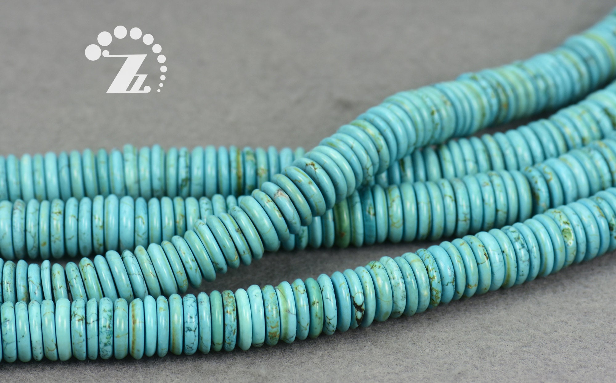 Turquoise15 Inch Full Strand Blue Turquoise Heishi | Etsy