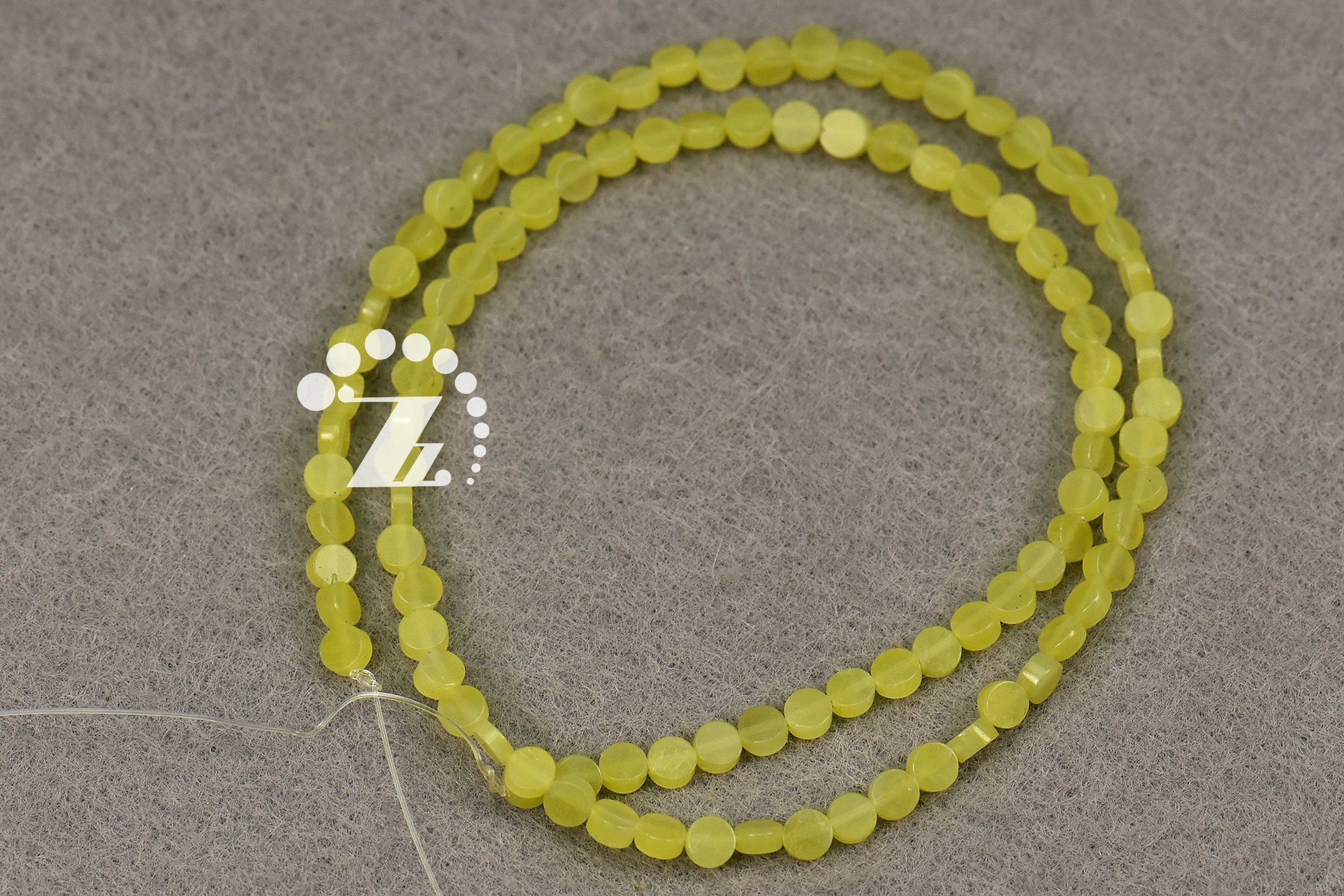 Lemon Jade15 Full Strand Lemon Jade Smooth Coin - Etsy
