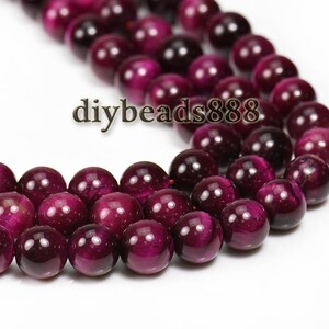 Rose Tiger Eye Smooth Round Beads,tiger Eyes,natural,gemstone,diy Beads ...