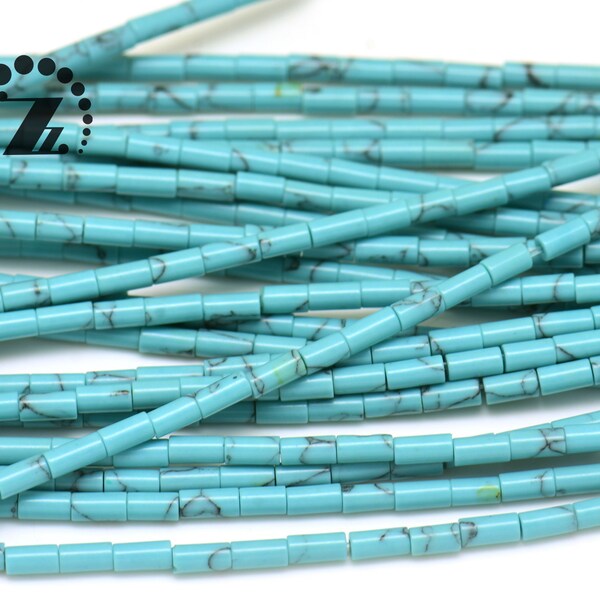 Turquoise Tube Beads - Etsy