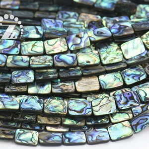 Abalone Shell Smooth Flat Rectangle Bead,oblong Shape,rainbow Abalone ...