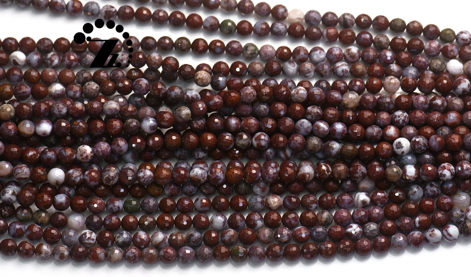 Red Lightning Agatefaceted128 Faces Round Beads Gemstone - Etsy