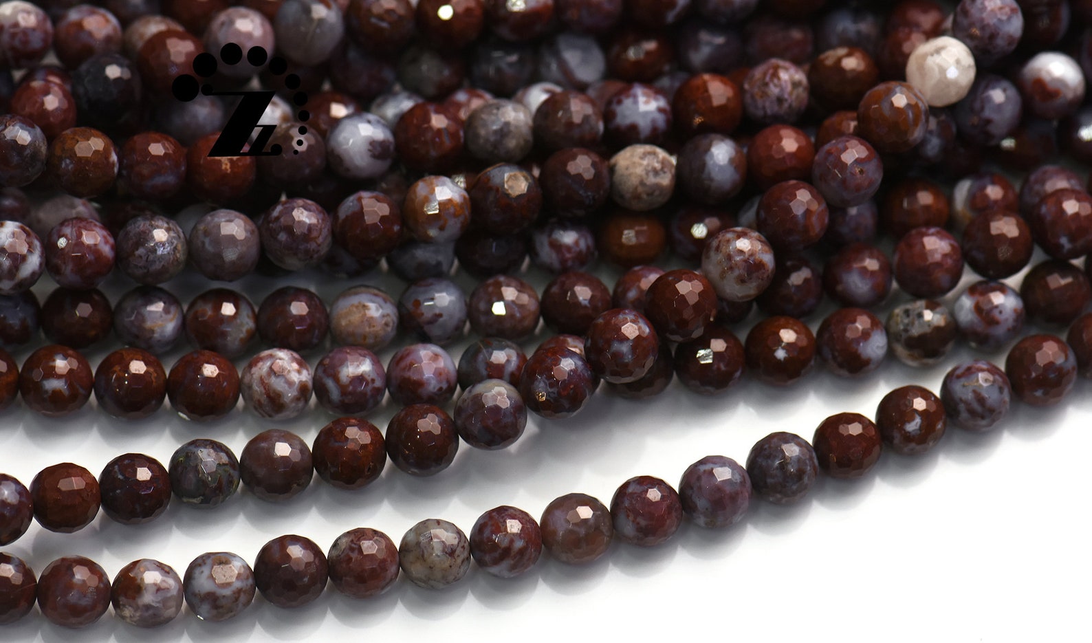 Red Lightning Agatefaceted128 Faces Round Beads Gemstone - Etsy
