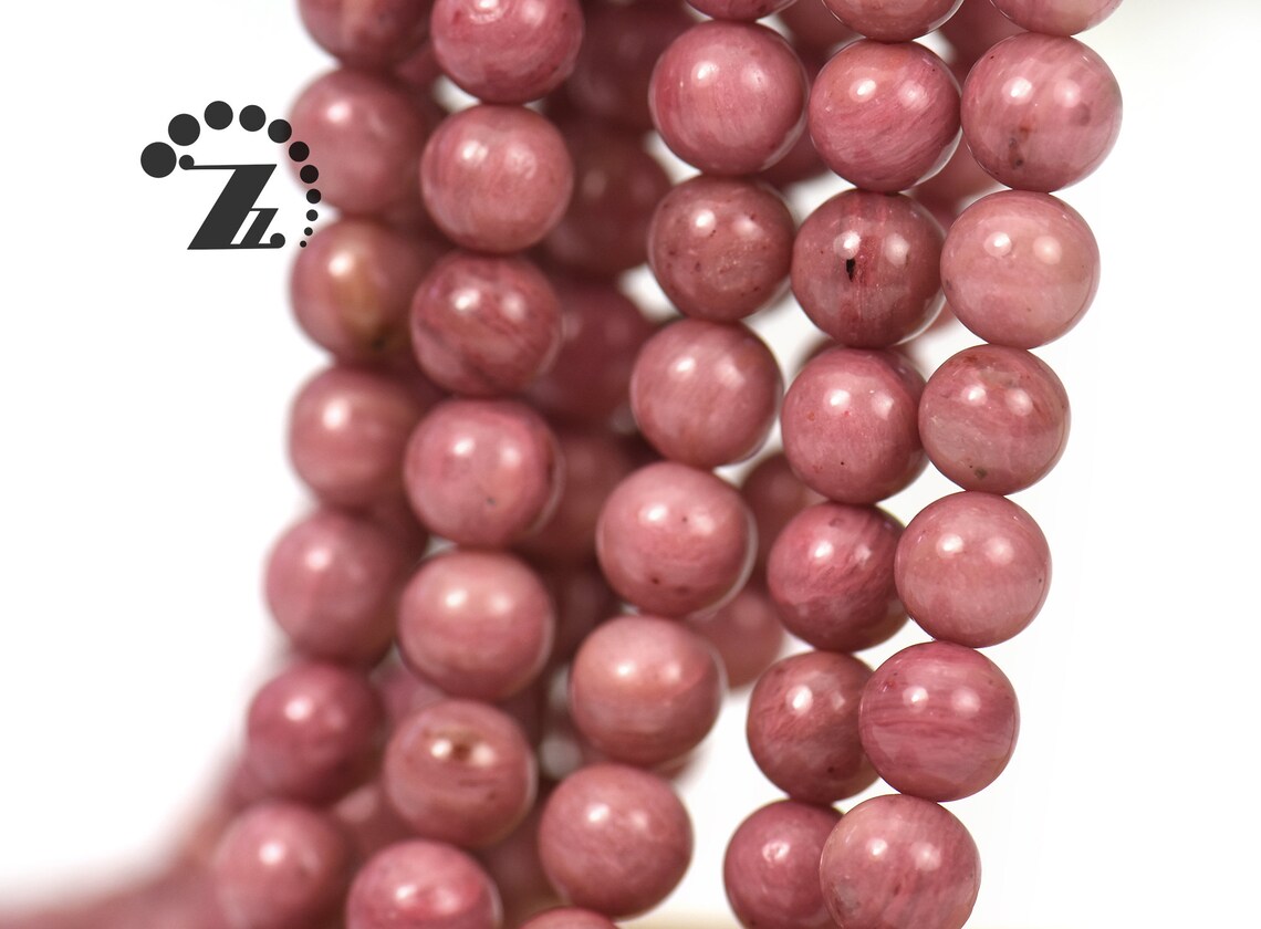 Rhodonite Smooth Round Beads,rhodochrosite,natural,gemstone,diy,jewelry ...