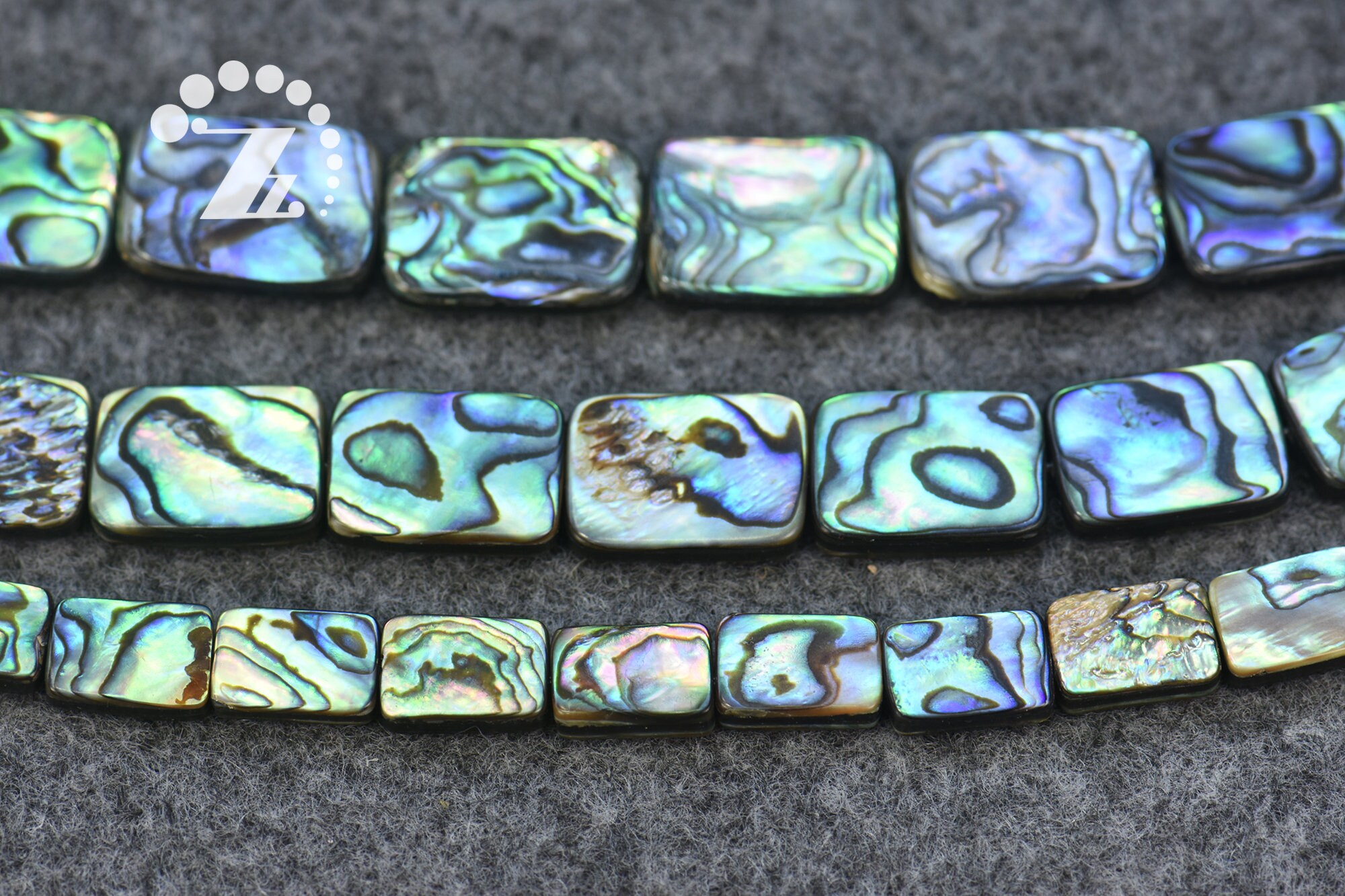 Abalone Shell Smooth Flat Rectangle Bead,oblong Shape,rainbow Abalone ...