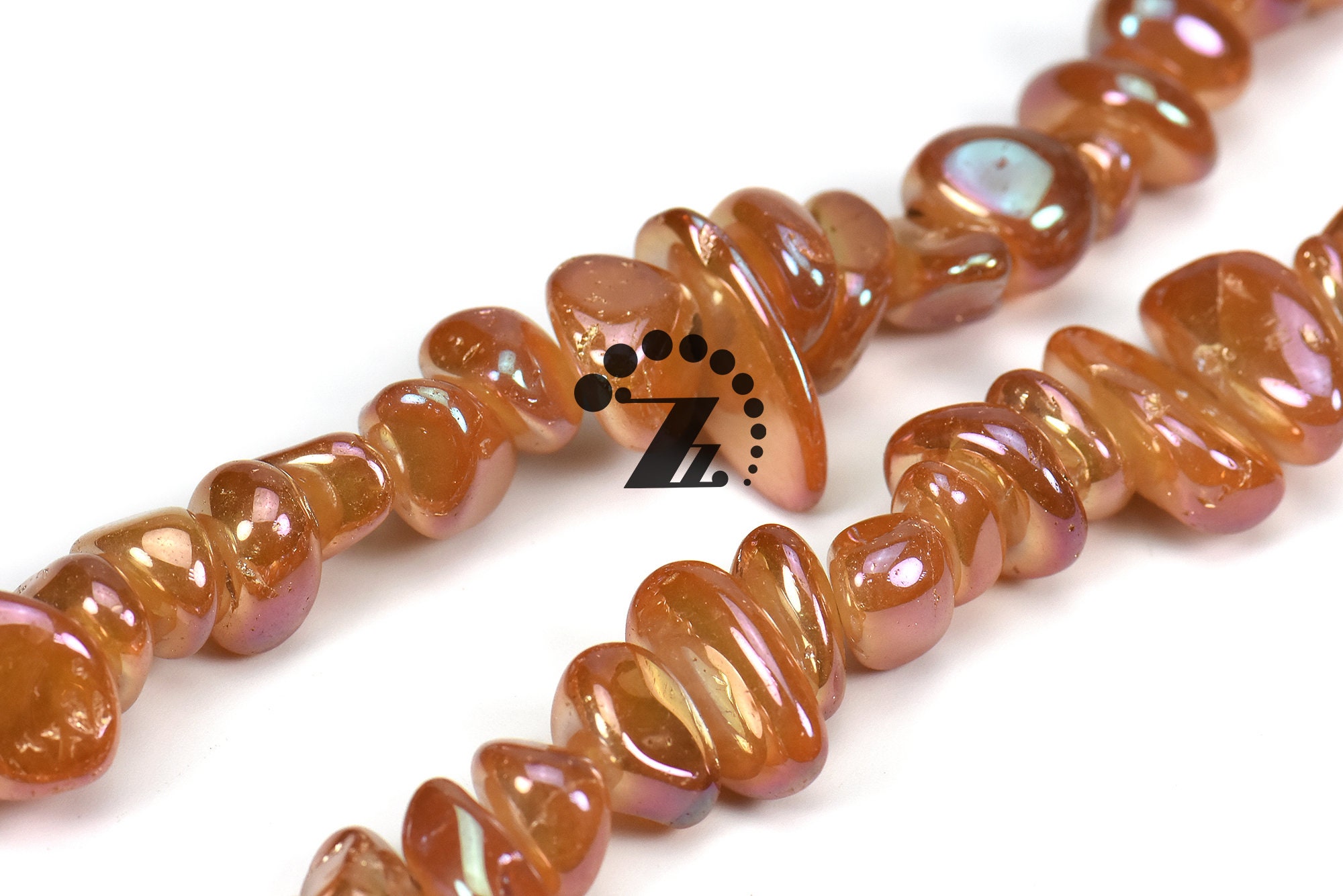 Electroplated Quartz,15" Full Strand Electroplated Crystal Quartz ...