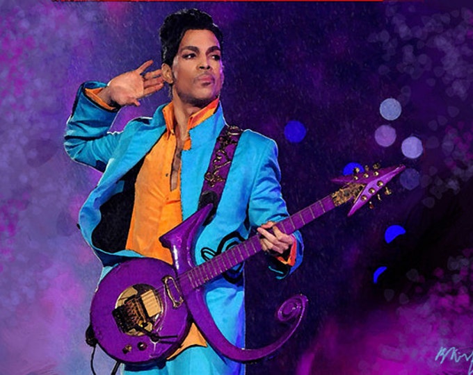 PRINCE Singer Musician Portrait Modern Abstract Painting on - Etsy