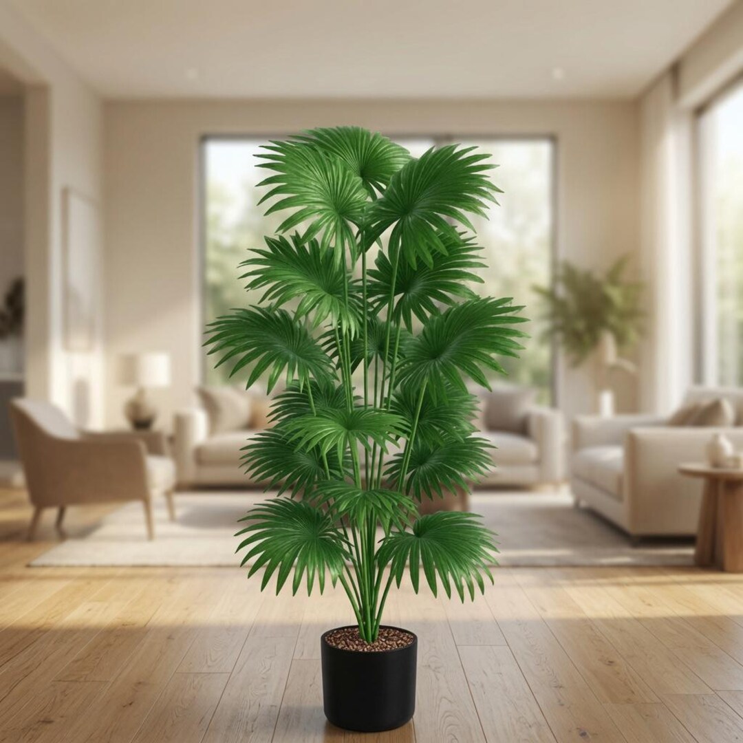 Artificial Palm Tree 43 Inch, Tropical Home Decor, Faux Indoor Outdoor ...