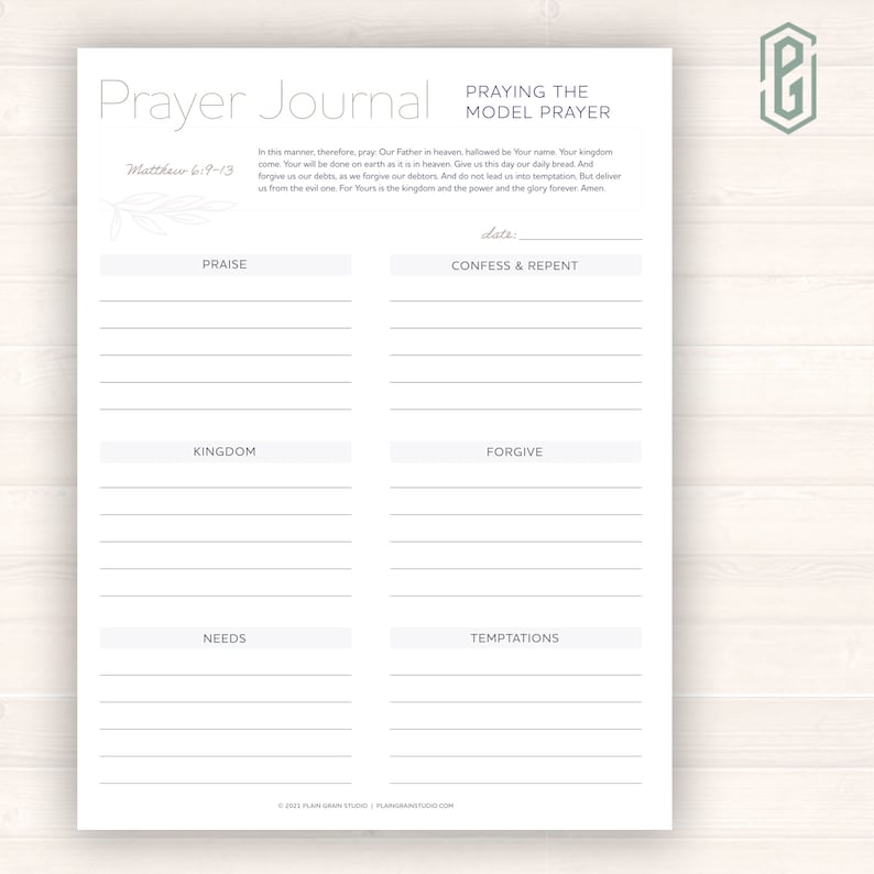 Prayer Journal Printable, Prayer Journal PDF, Prayer Journal Digital ...