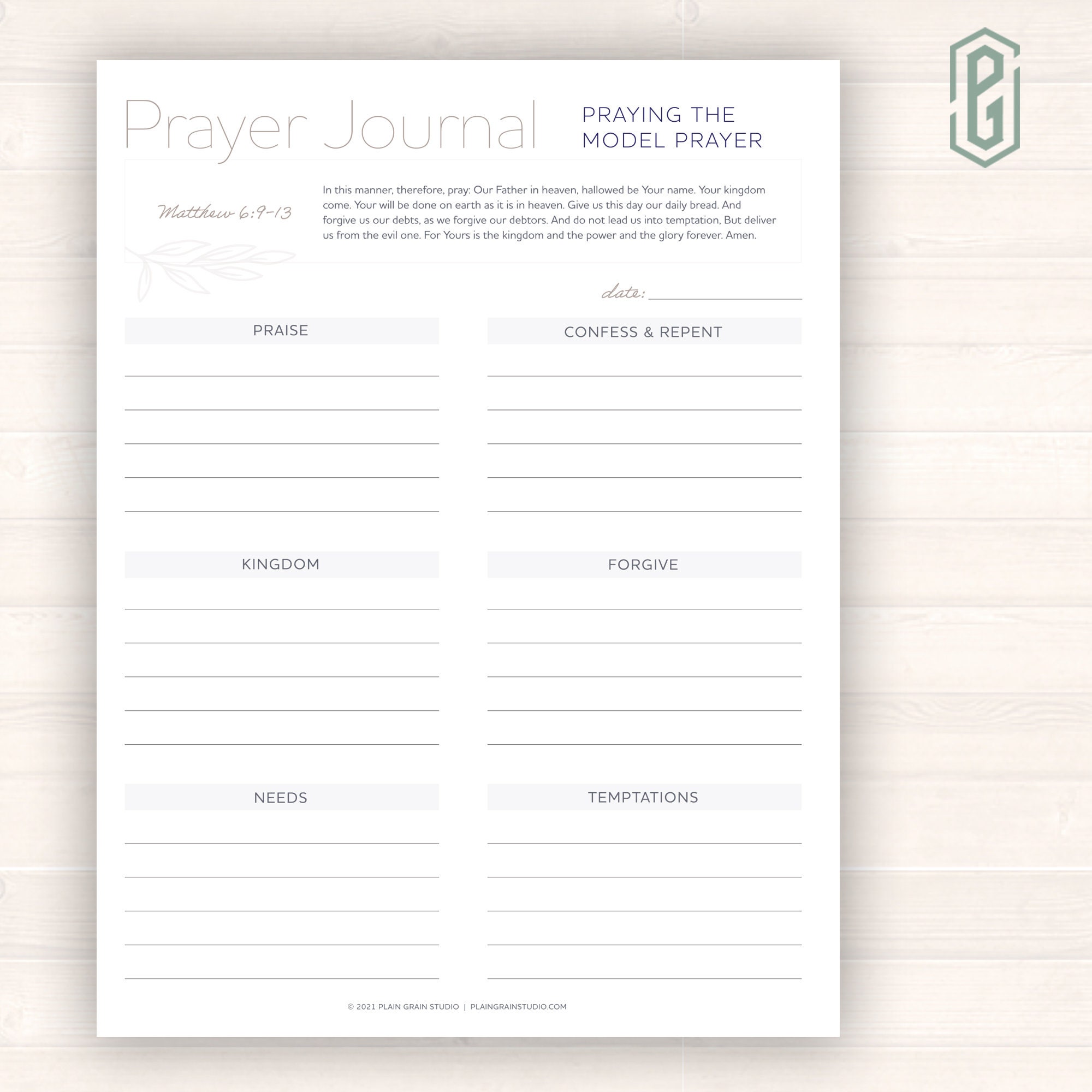 Prayer Journal Printable, Prayer Journal PDF, Prayer Journal Digital ...