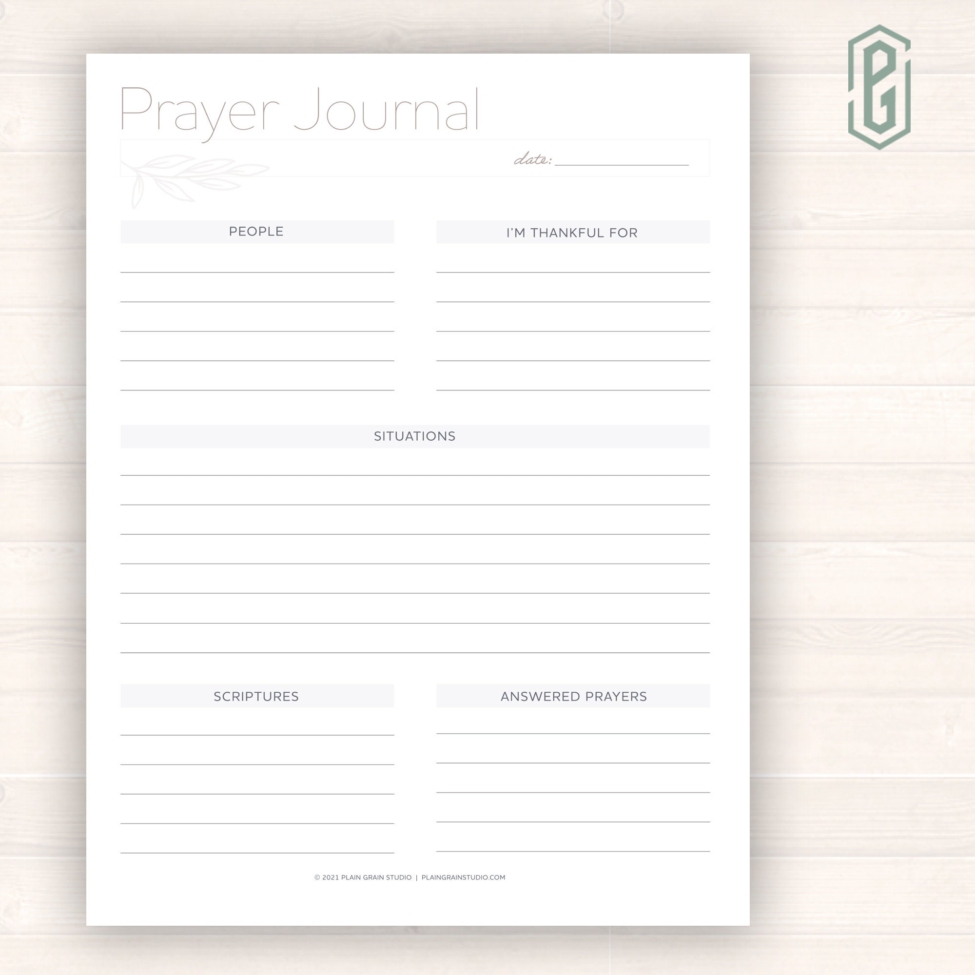 Prayer Journal Printable, Prayer Journal PDF, Prayer Journal Digital ...