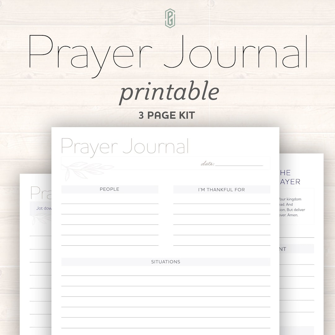 Prayer Journal Printable, Prayer Journal PDF, Prayer Journal Digital ...