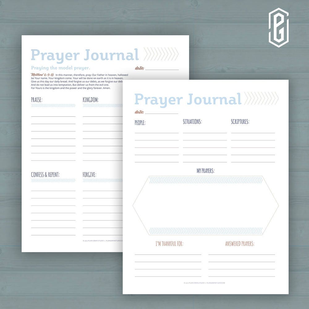 Prayer Journal Printable, Bible Journal Kit, Prayer Journaling, Prayer ...