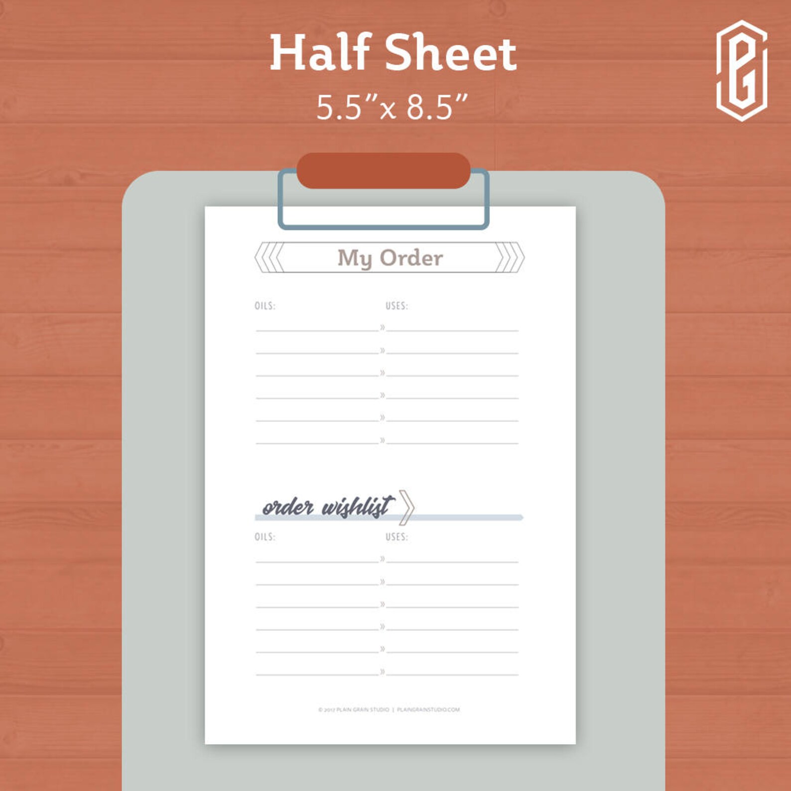 Essential Oil Order List & Wish List, Printable, Essential Oil Planner ...