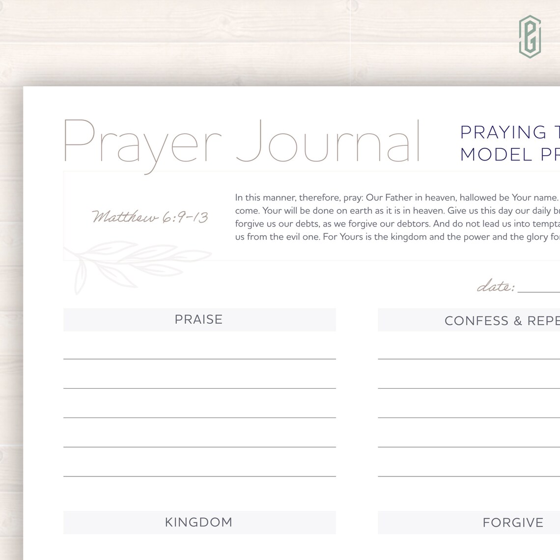 Prayer Journal Printable, Prayer Journal PDF, Prayer Journal Digital ...